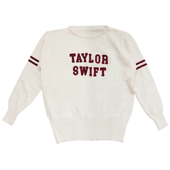 Taylor Swift | Sweaters | Taylor Swift Cream Sweater With Maroon ...